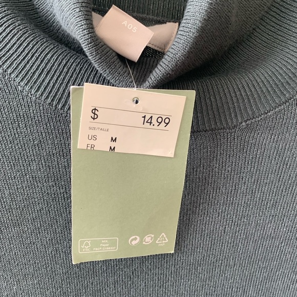 H&M | Sweaters | Hm Grey Mens Knit Turtleneck Nwt Size M | Poshmark